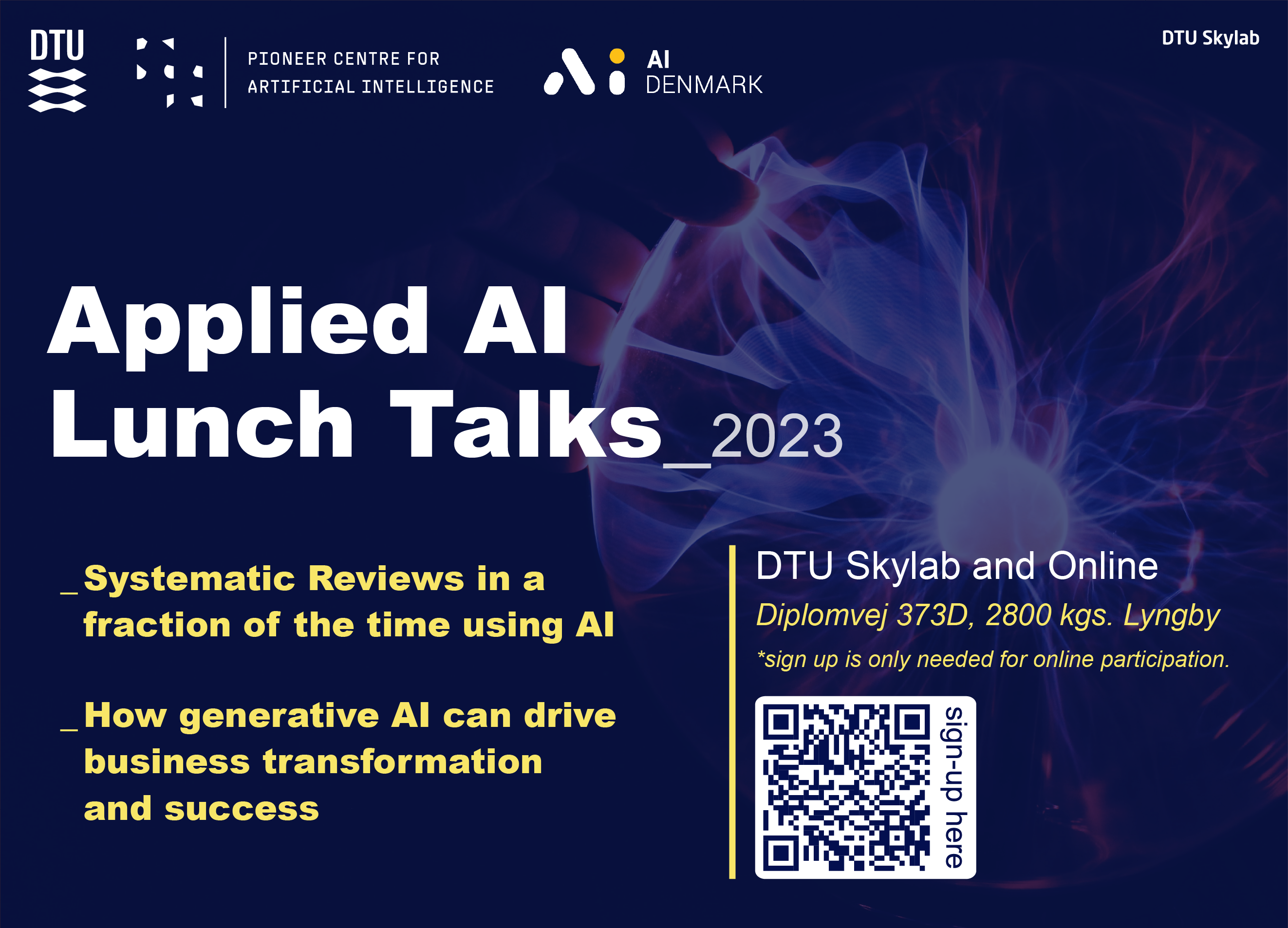 DTU Skylab: Applied AI Lunch Talks | Event | Pioneer Centre for Artificial Intelligence